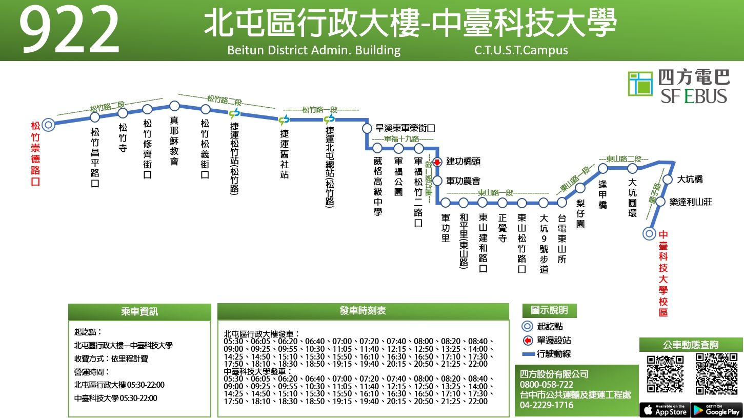 922 - 乘車資訊 - 四方股份有限公司